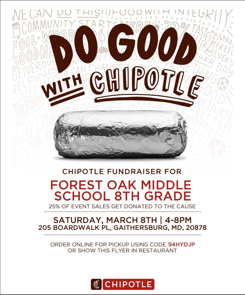 8th grade fundraiser | Forest Oak MS