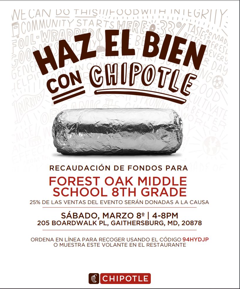 8th grade fundraiser | Forest Oak MS