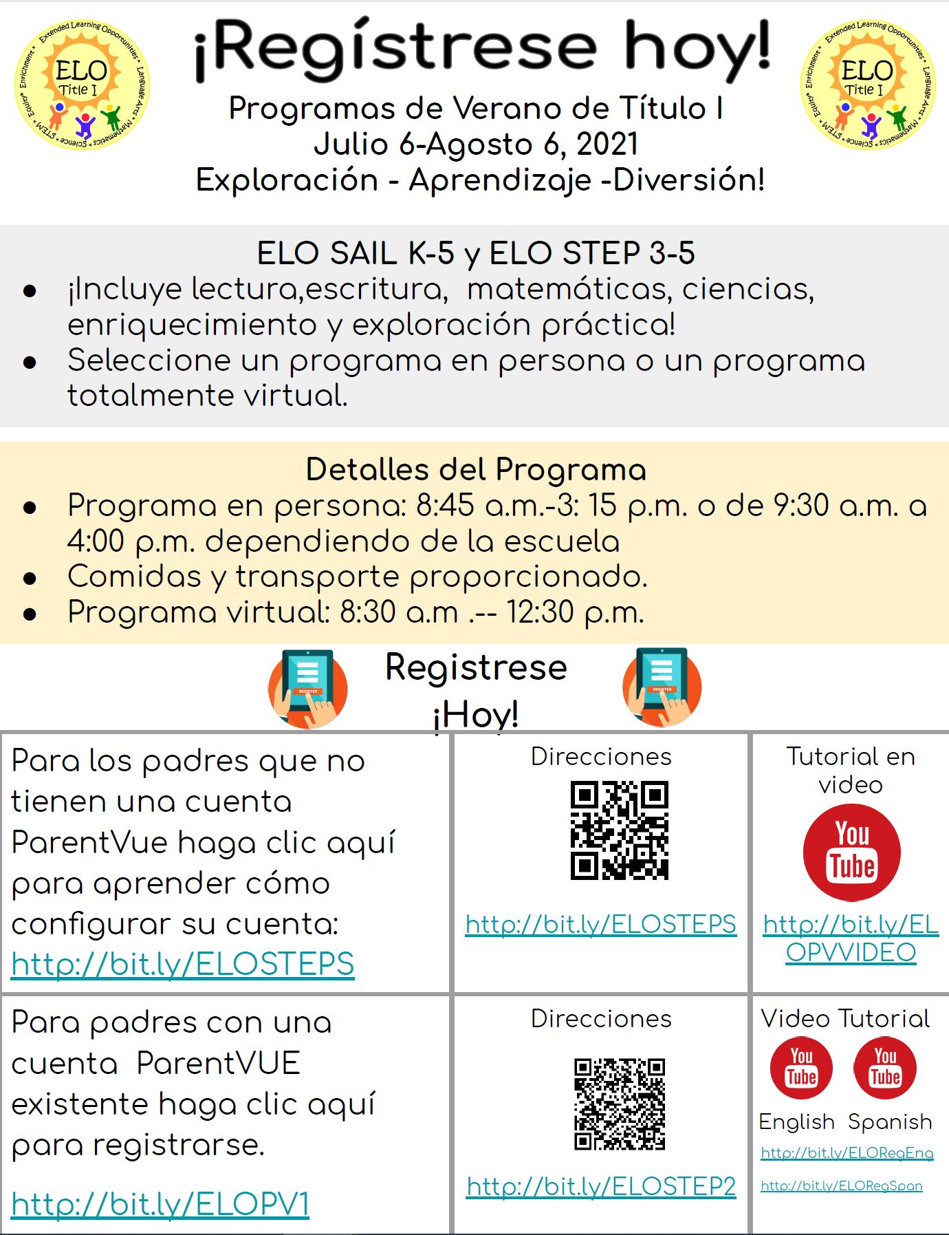 ELO Information and Registration | Burnt Mills ES