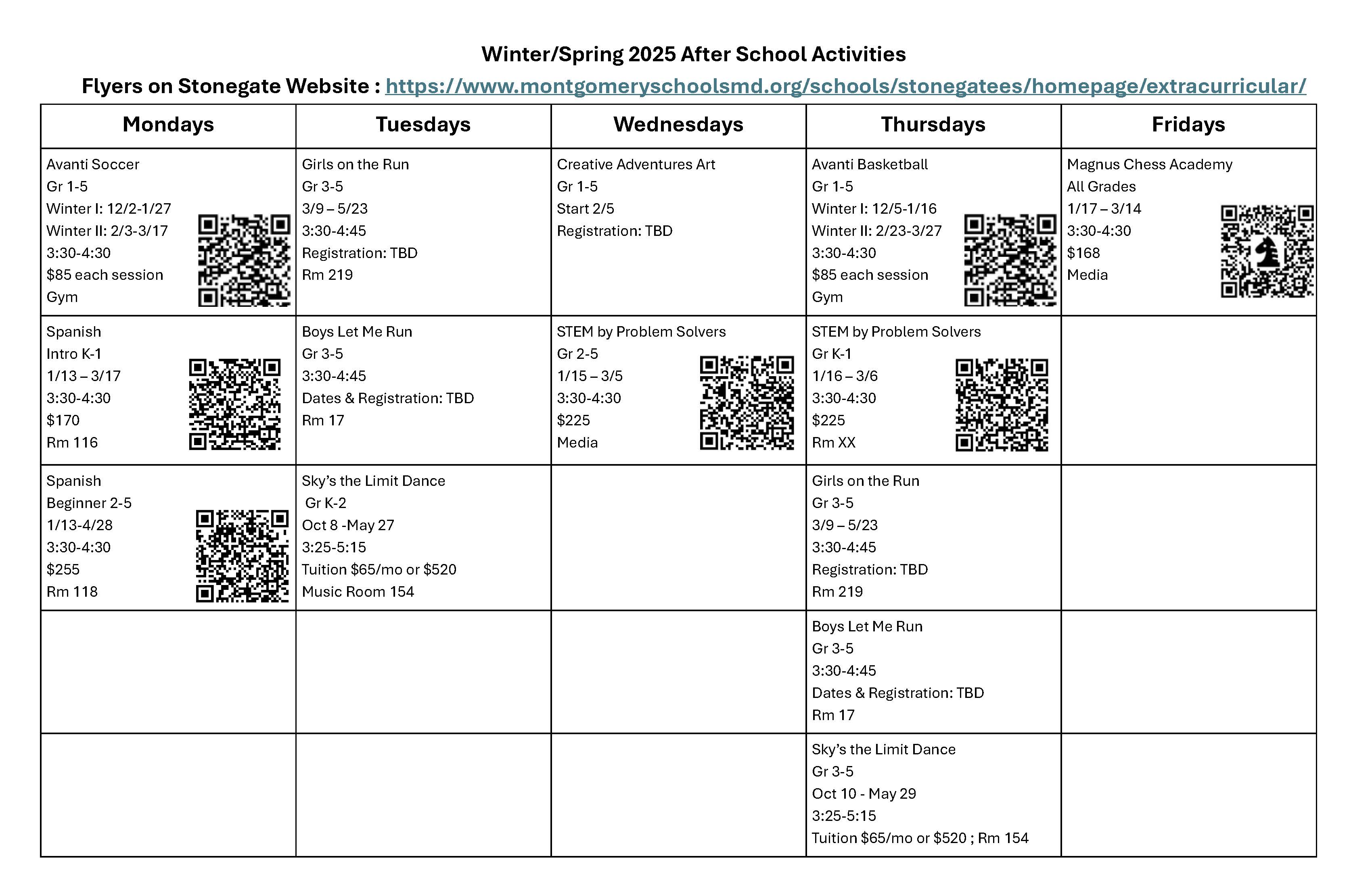 extracurricular | Stonegate ES