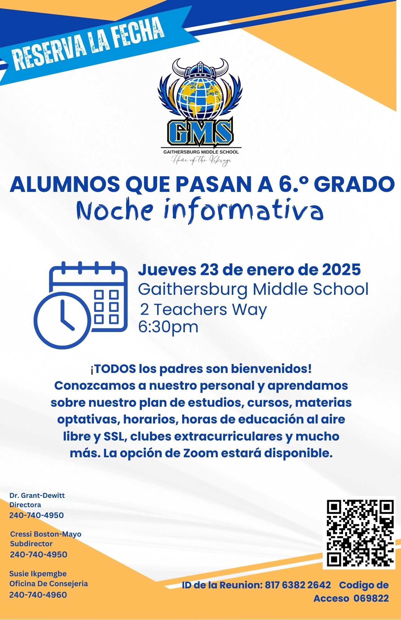 2024-25: 6th Grade Informational Night | Gaithersburg MS