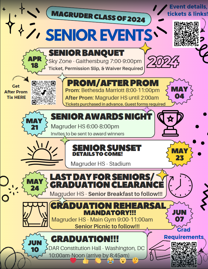 Graduation Information 2024 | Col. Zadok Magruder HS