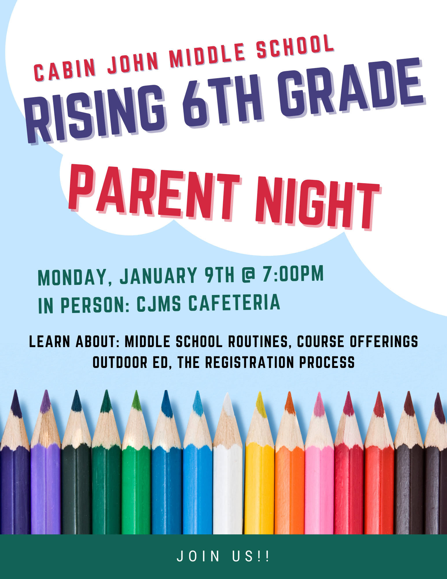 5th Parent Night | Cabin John MS