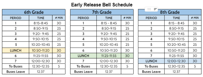 Pyle MS - Schedule | Thomas W. Pyle MS