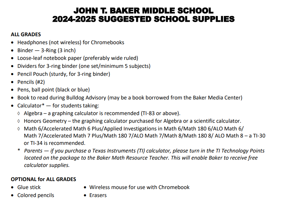 John T. Baker MS