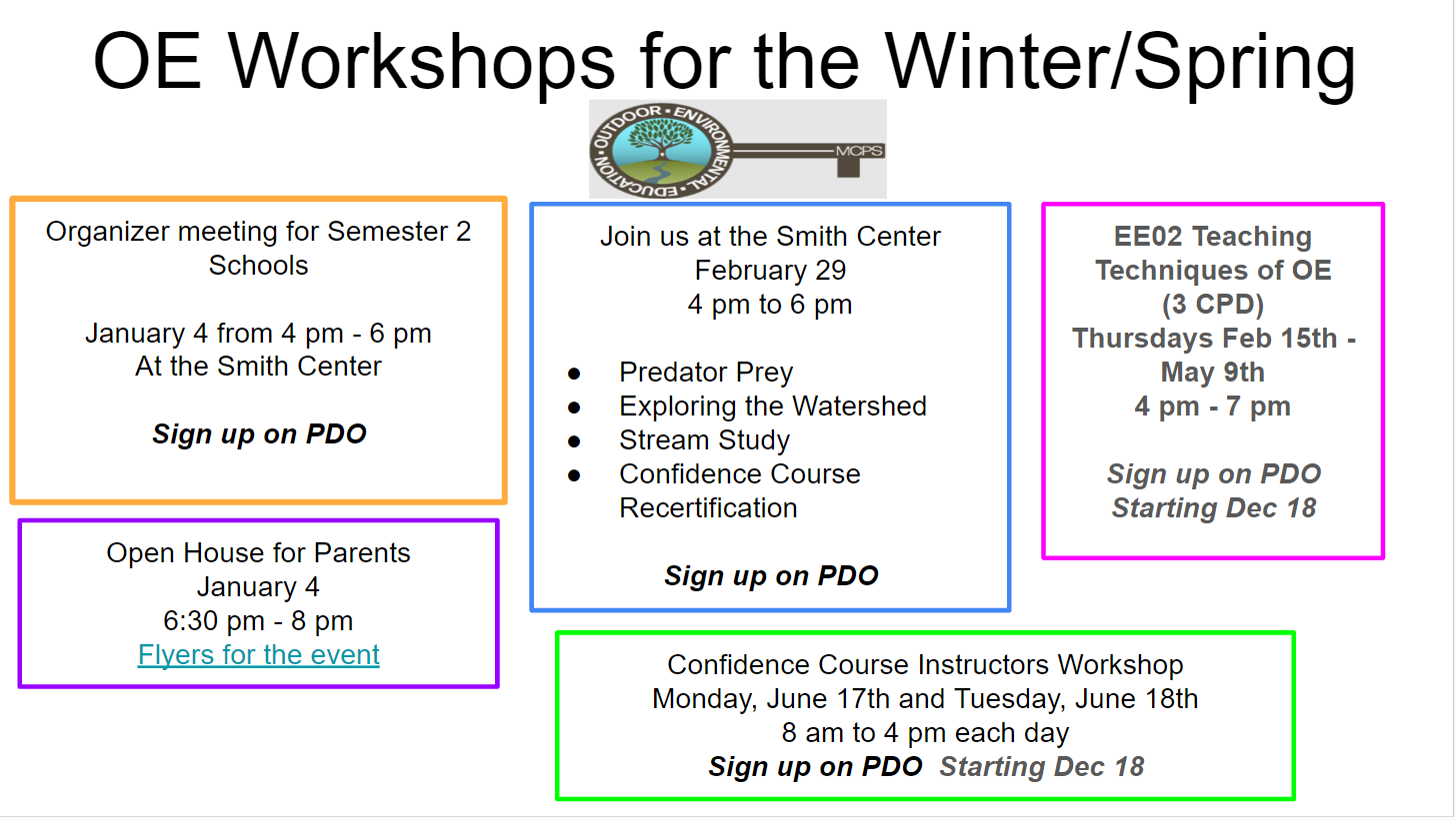 Courses | Outdoor Environmental Education Programs