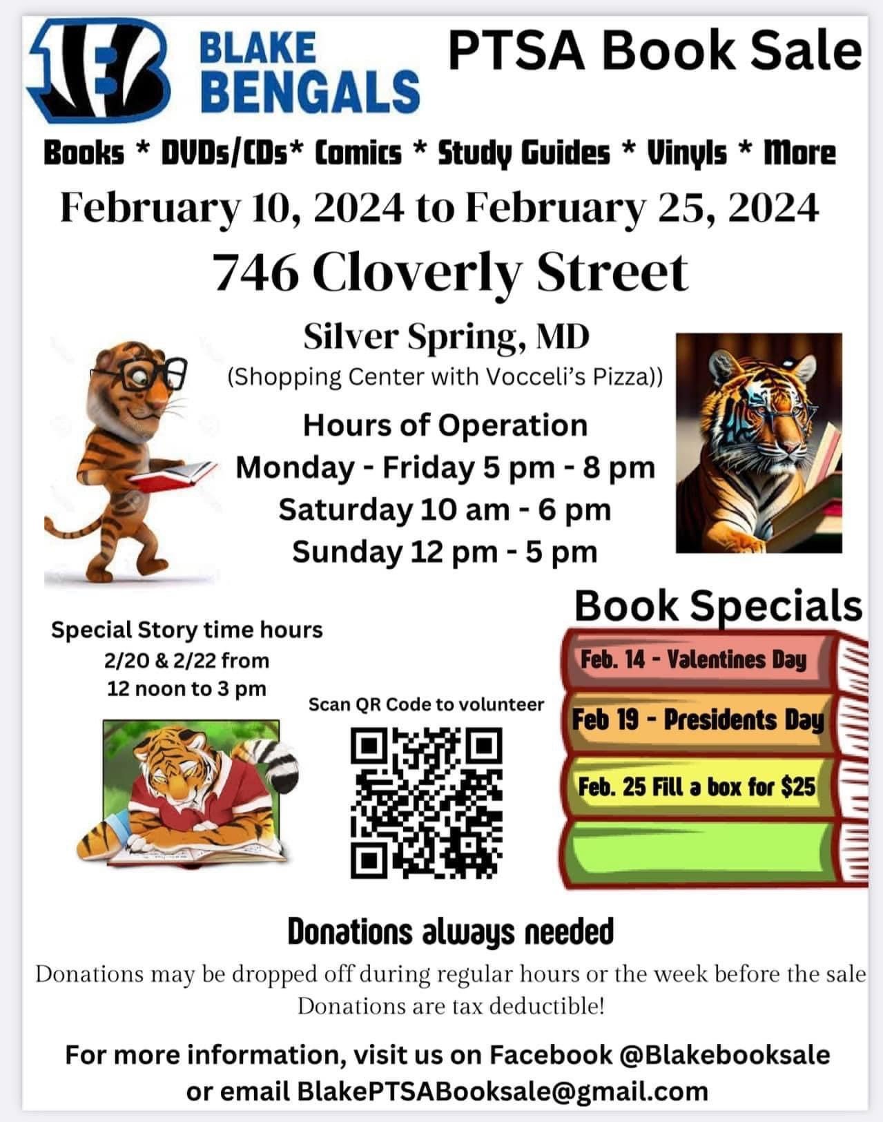 PTSA BOOK SALE | James Hubert Blake HS