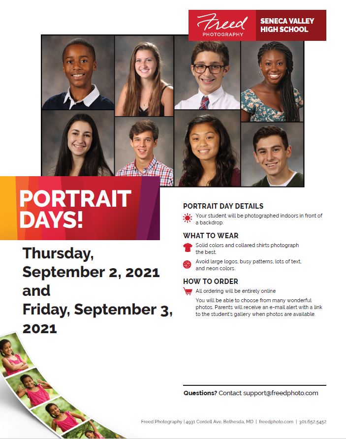 2021-22 Underclassmen Portrait Days | Seneca Valley HS